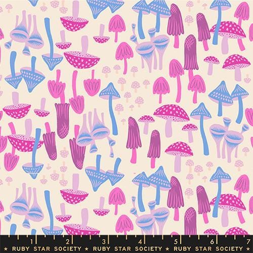 Ruby Star Society 'Hello Alice' Quilting Cotton 'Mushroom Land' in She ...