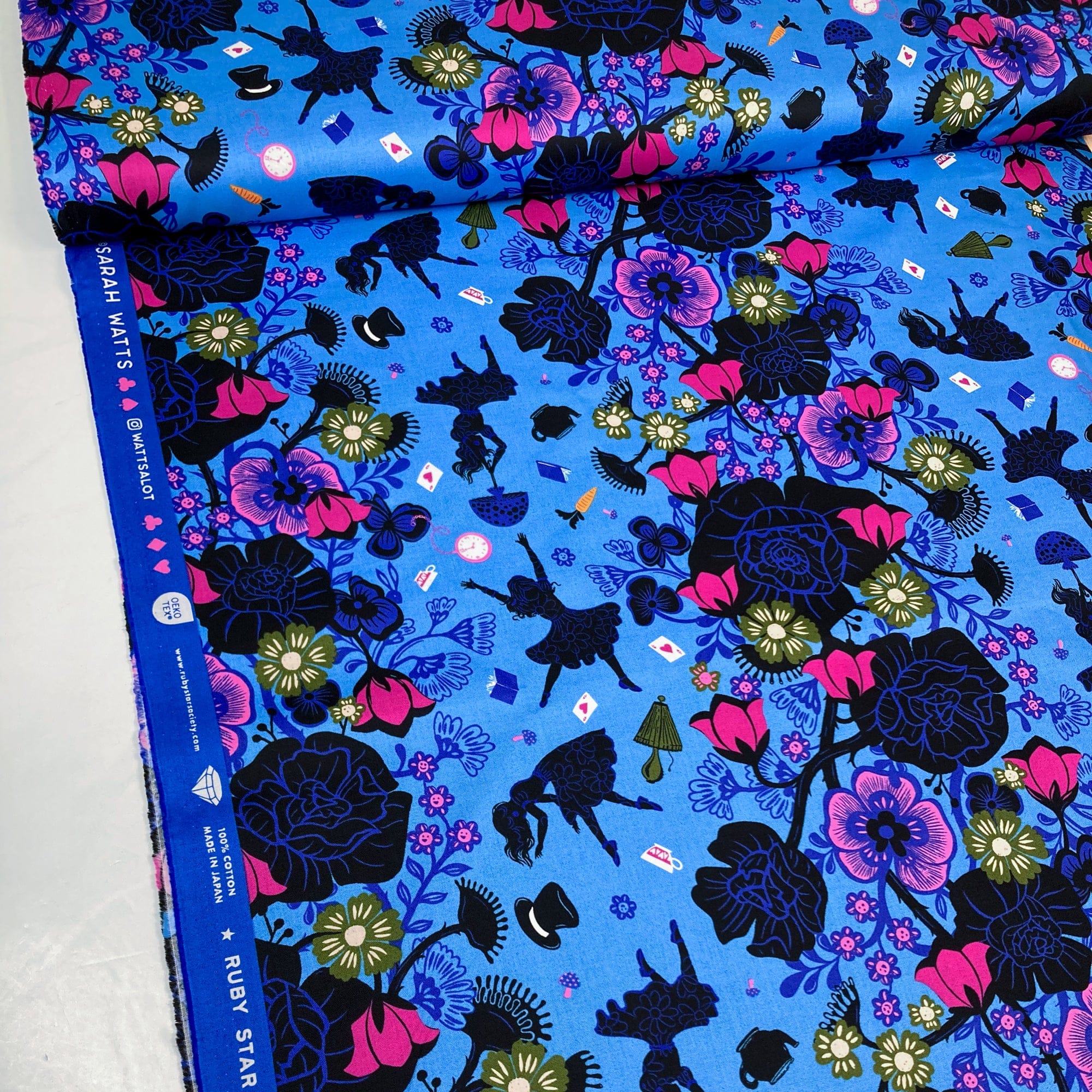 Ruby Star Society 'Hello Alice' Quilting Cotton 'Rabbit Hole' in Lindl ...